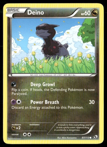2013 Legendary Treasures Set Pokemon Card 097 Deino LP | eBay