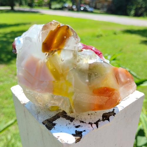 glass rock slag aquarium landscape multi color slag glass lapidary ...