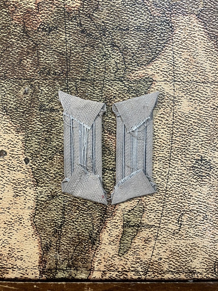 Pre-folded German WW2 HEER Collar Tabs Litzen - Bevo Generic Grey | eBay