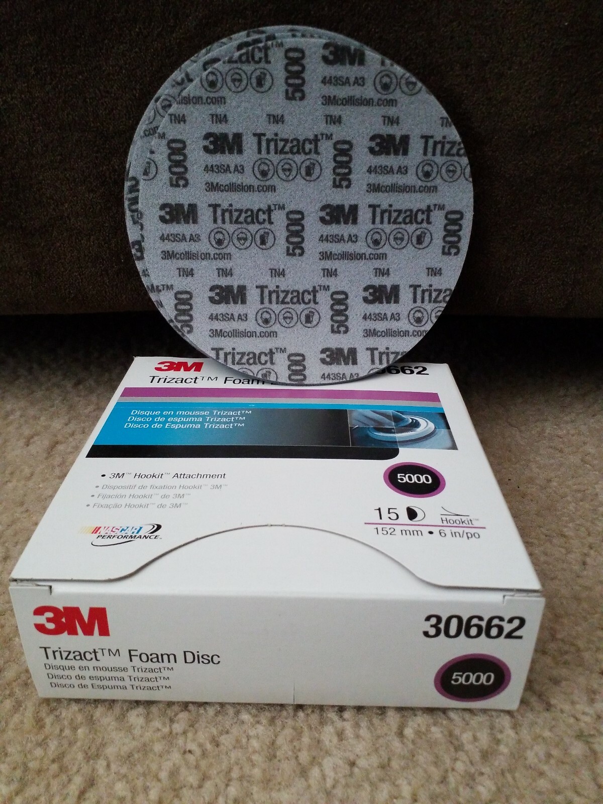 Trizact 3M 30662 Hookit 6" 5000 Grit Foam Disc for sale online | eBay