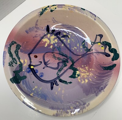 Fish Pottery Decorator Plate Signed Jim Rice Pottery The Clay Place ...