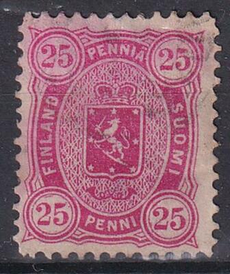 Finland 1875-1884 SG#89, 25p Aniline Rose P12.5 Used Hinged With Gum ...