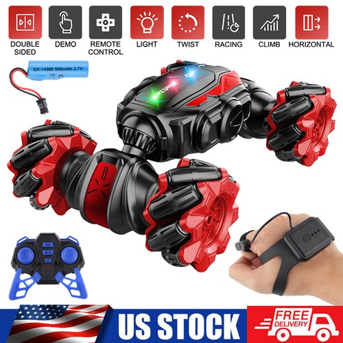 Gesture RC Car 2.4GHz 4WD Gesture Sensing RC Stunt Car 360° w/Lights ...