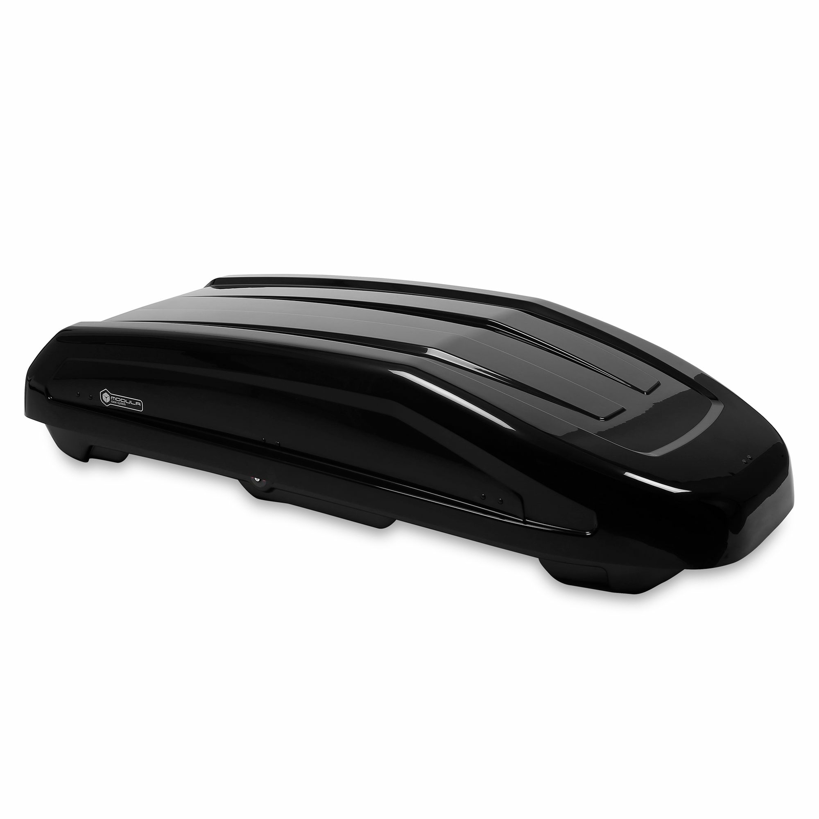 Modula EVO 470L 75Kg Gloss Black Car Roof Rack Top Box Luggage Travel ...