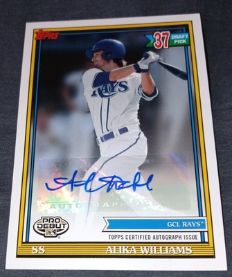 Alika Williams 2021 Topps Pro Debut Auto Card #PD-188 Tampa Bay Rays | eBay
