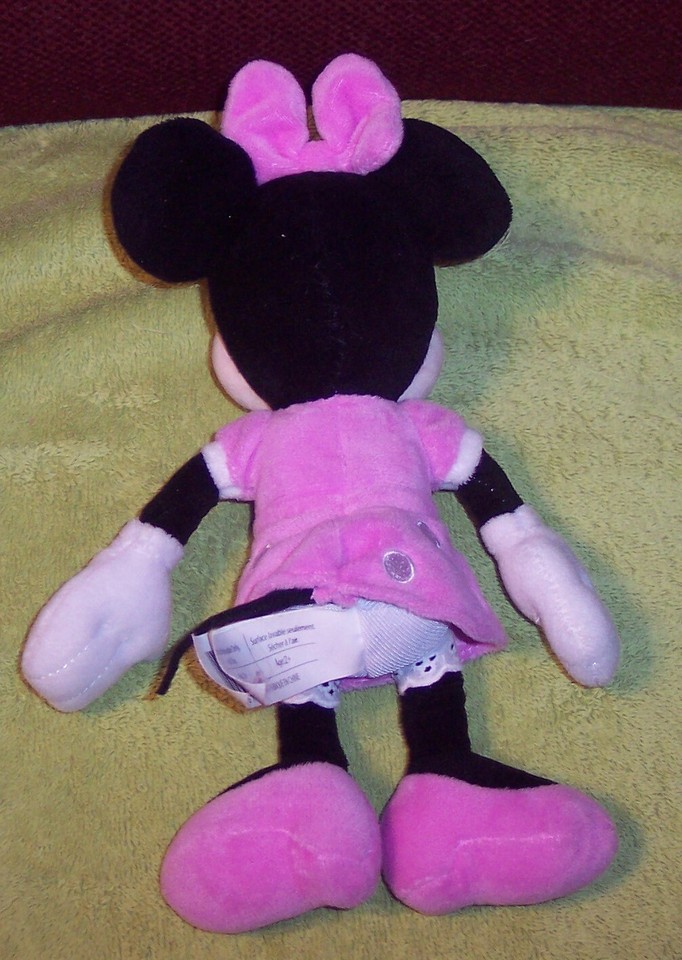 Disney 10" Minnie Mouse Plush Doll Toy Handsize Small Lovey GUC | eBay
