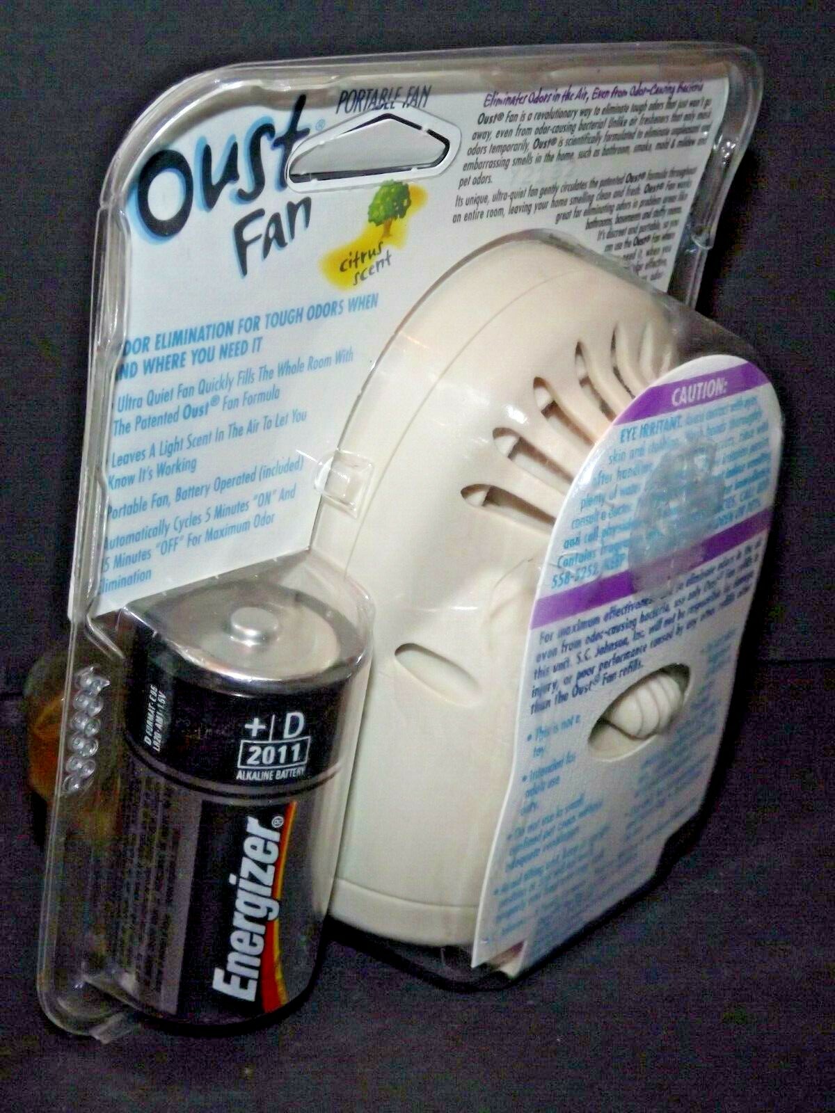 Oust Portable Fan Air Freshener Citrus Scent + 5 Refills New HTF (P) | eBay