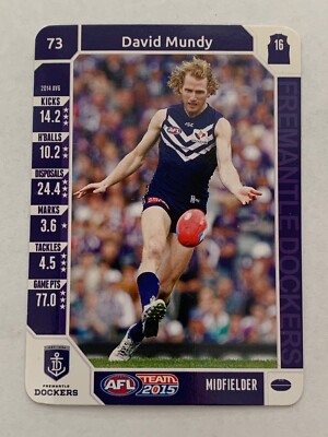 2015 AFL Teamcoach Common Card 'David Mundy' Fremantle #73 | eBay Australia
