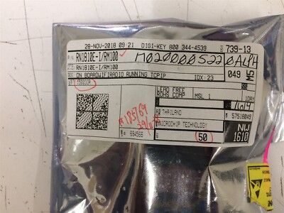 RN1810E-I/RM100 MICROCHIP RF TXRX MODULE WIFI 37 PIN SMD ROHS 1 UNIT | eBay