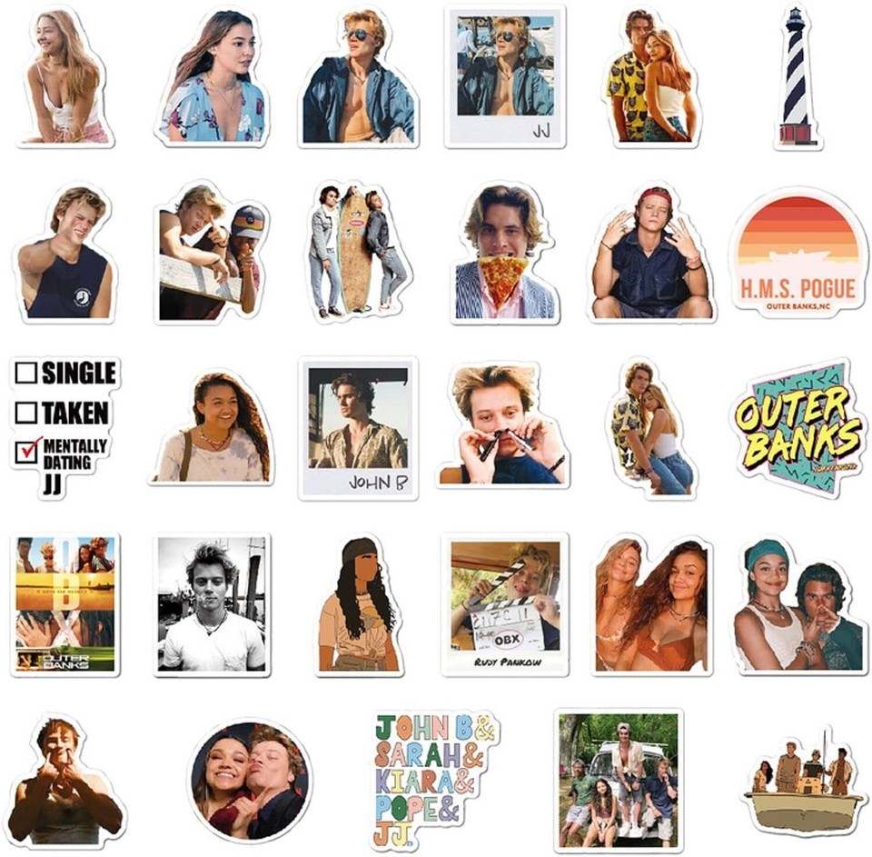 OUTER BANKS Vinyl Stickers [F] POGUE LIFE John B JJ OBX~Laptop ...