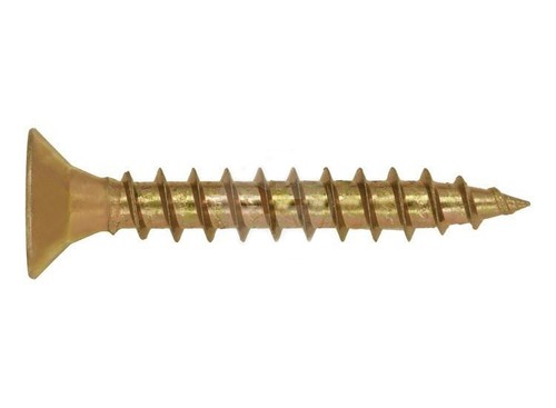 100 Pièce Vis pour Bois Pz Tête de Vis Entièrement Filetées Jaune ...