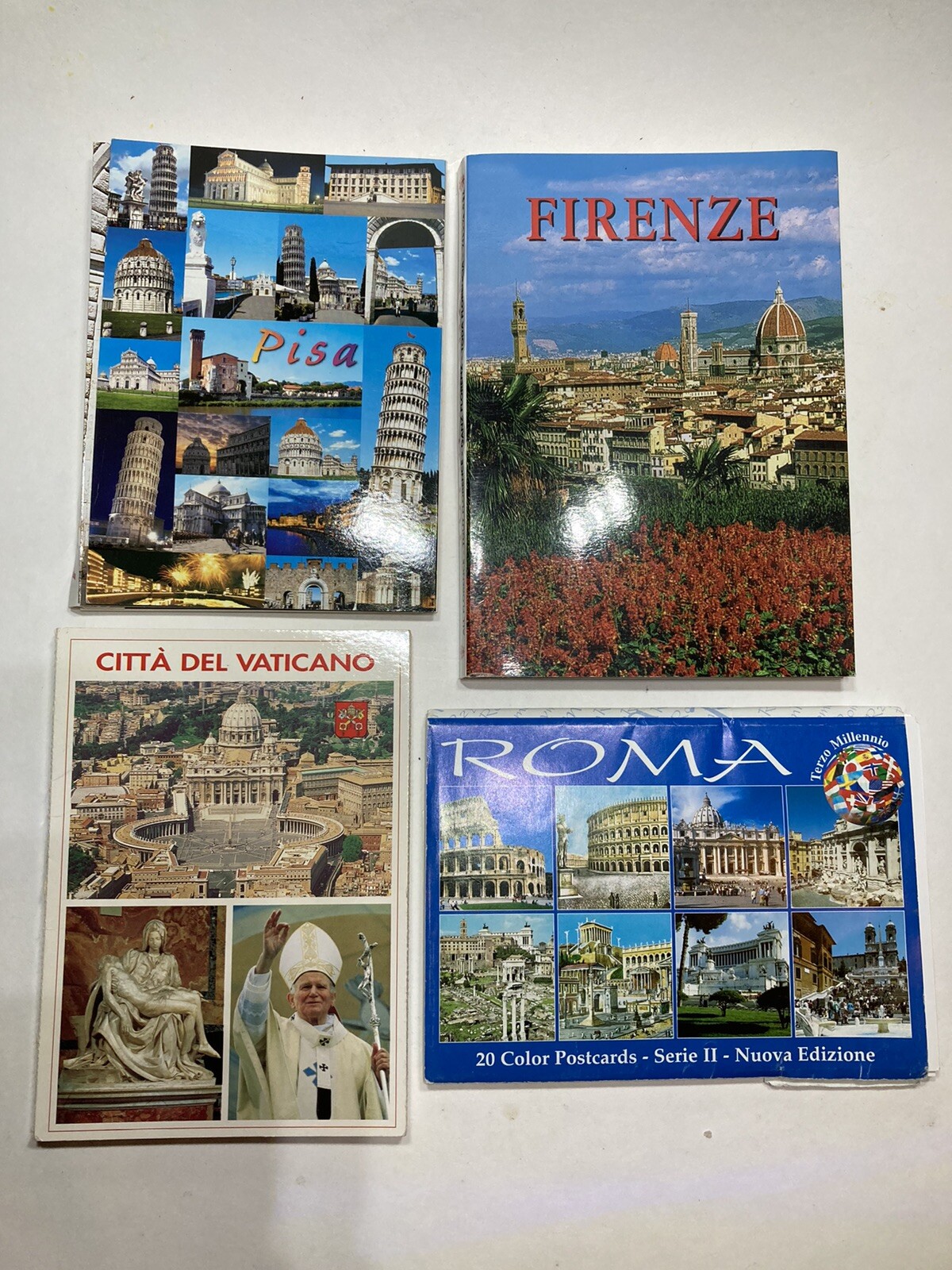 Vintage Postcards Lot 40+ From Roma, Pisa, Firenza, Vatican Booklets of ...