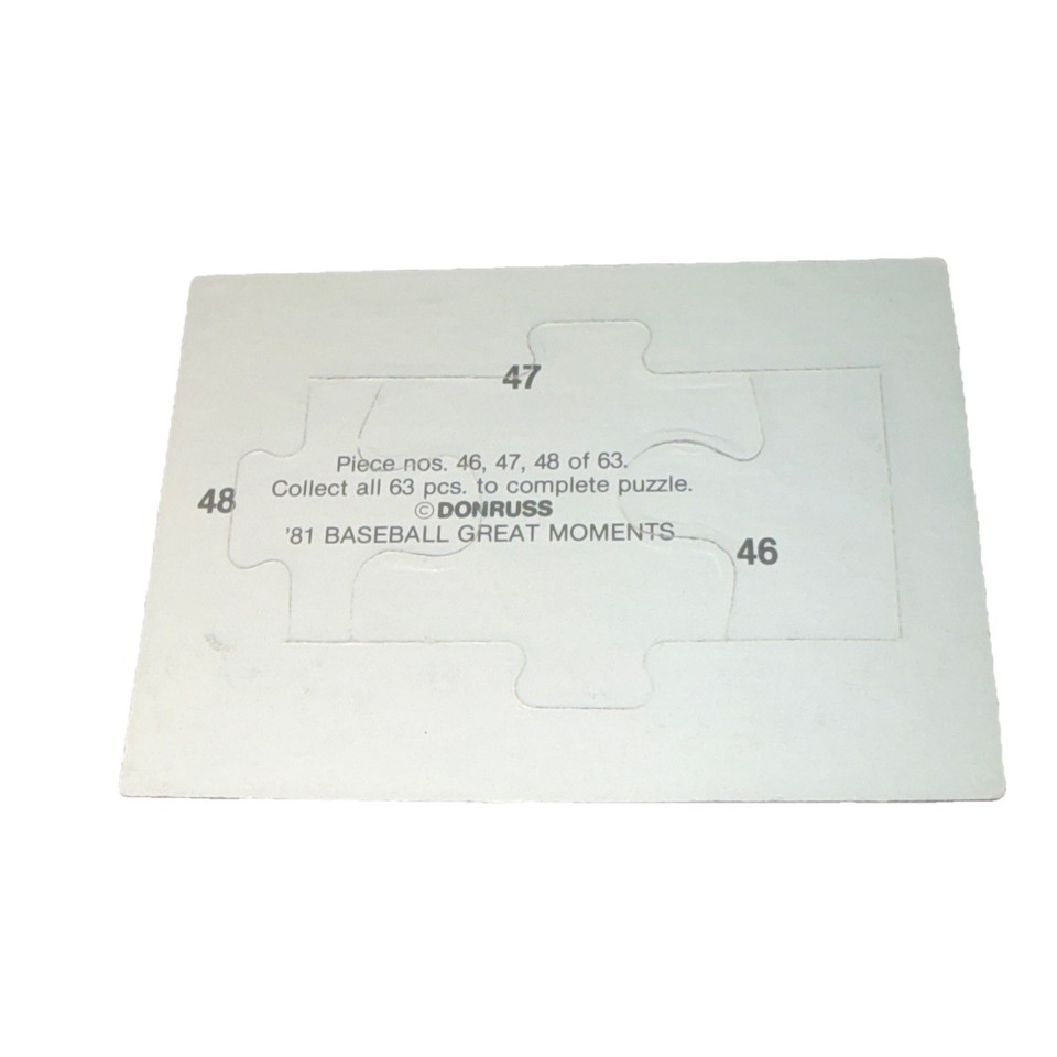 1982 Donruss Babe Ruth Puzzle '81 Baseball Great Moments (Babe Ruth ...