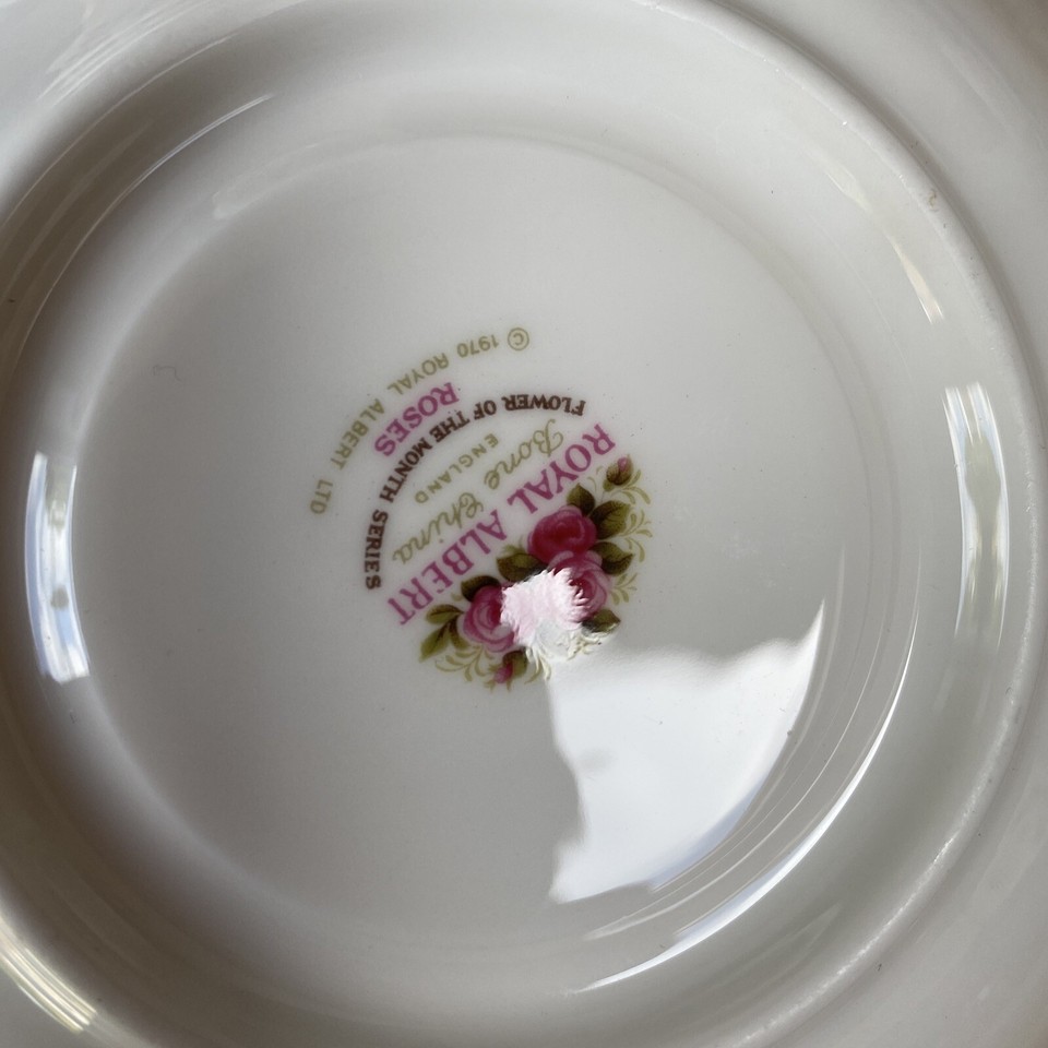 Royal Albert flower of the month series "June" tea cup & saucer 1st ...