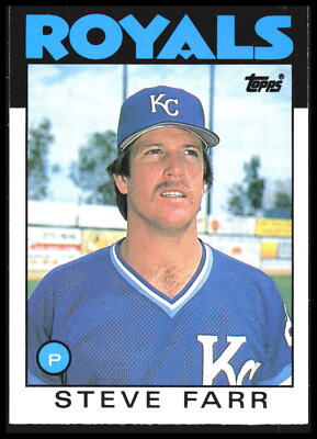 1986 Topps Traded Steve Farr #35T Kansas City Royals 5K | eBay