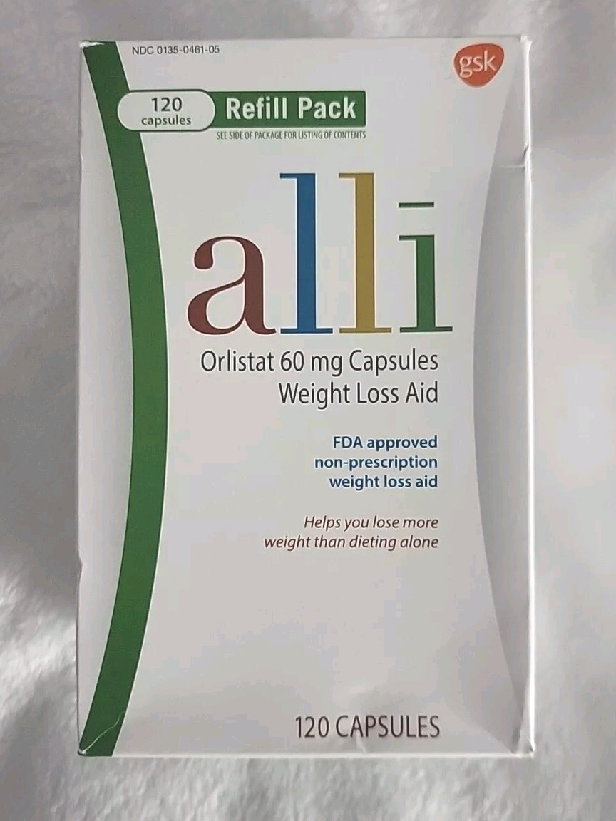 Alli Orlistat 60mg Weight Loss Supplement Pills (120 Count ...