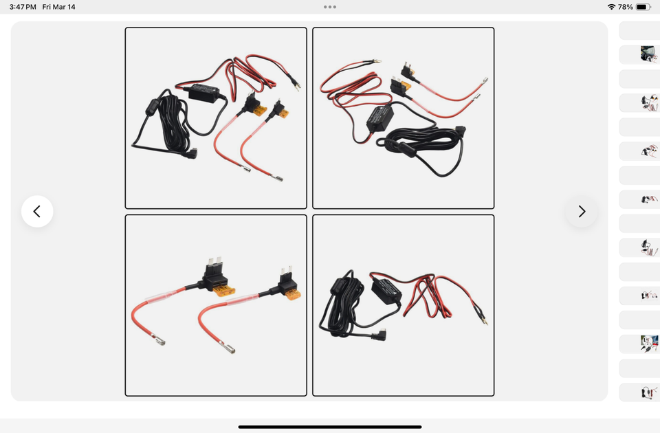 AU Car Hard Wire Kit DVR Box Recorder Dash Cam Camera GPS Nextbase Mini ...