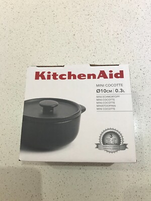 KitchenAid Bowl Mini Cocotte 10cm diameter, 0.3L capacity with Lid ...