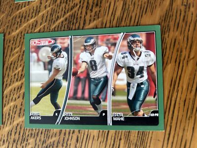 2007 Topps Total #157 Dirk Johnson / David Akers / Reno Mahe | eBay