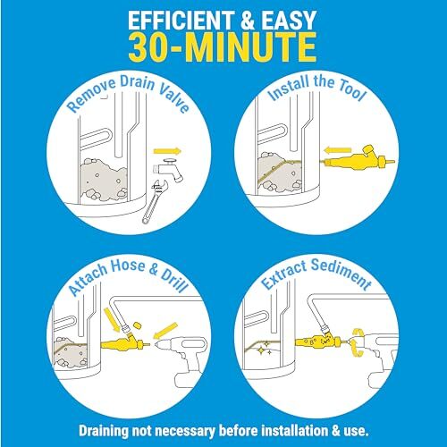 Turbo Tank Cleaner Water Heater Cleaning Tool, Improves Hot Water ...