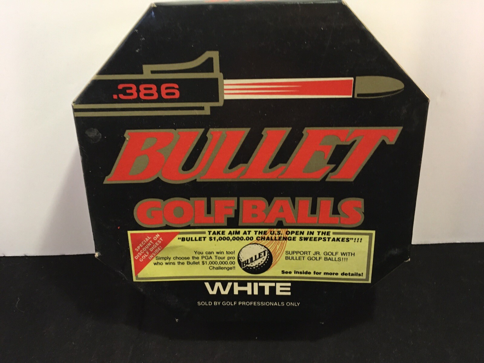 VTG 1989 BULLET .386 WHITE GOLF BALLS With Markers~Tees NOS 10 Balls 1 ...