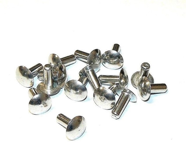 3/16" x 1/2" Full Brazier Head Solid Aluminum Rivet - 2117 T4 (Hard ...