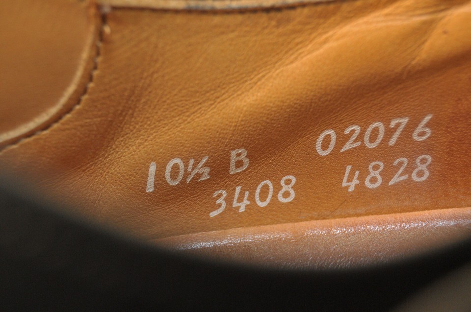 Allen Edmonds Mens 10.5 B Benton Black Leather Cap Toe Oxford Vibram ...