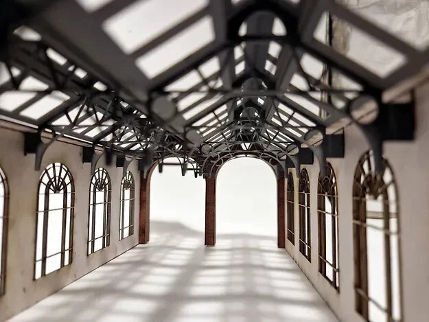 00 Gauge Modelux Cheltenham 2 Lane Engine Shed + Glazing kit | eBay UK