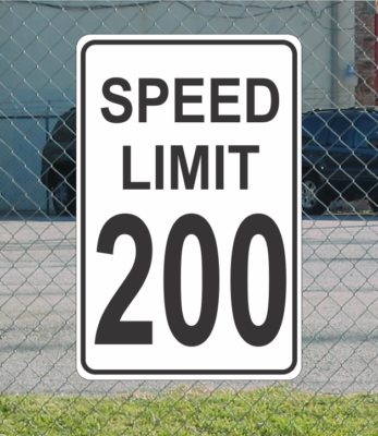 Speed Limit 200 Metal Sign for Street Road Highway Parking Lot 12"x18 ...