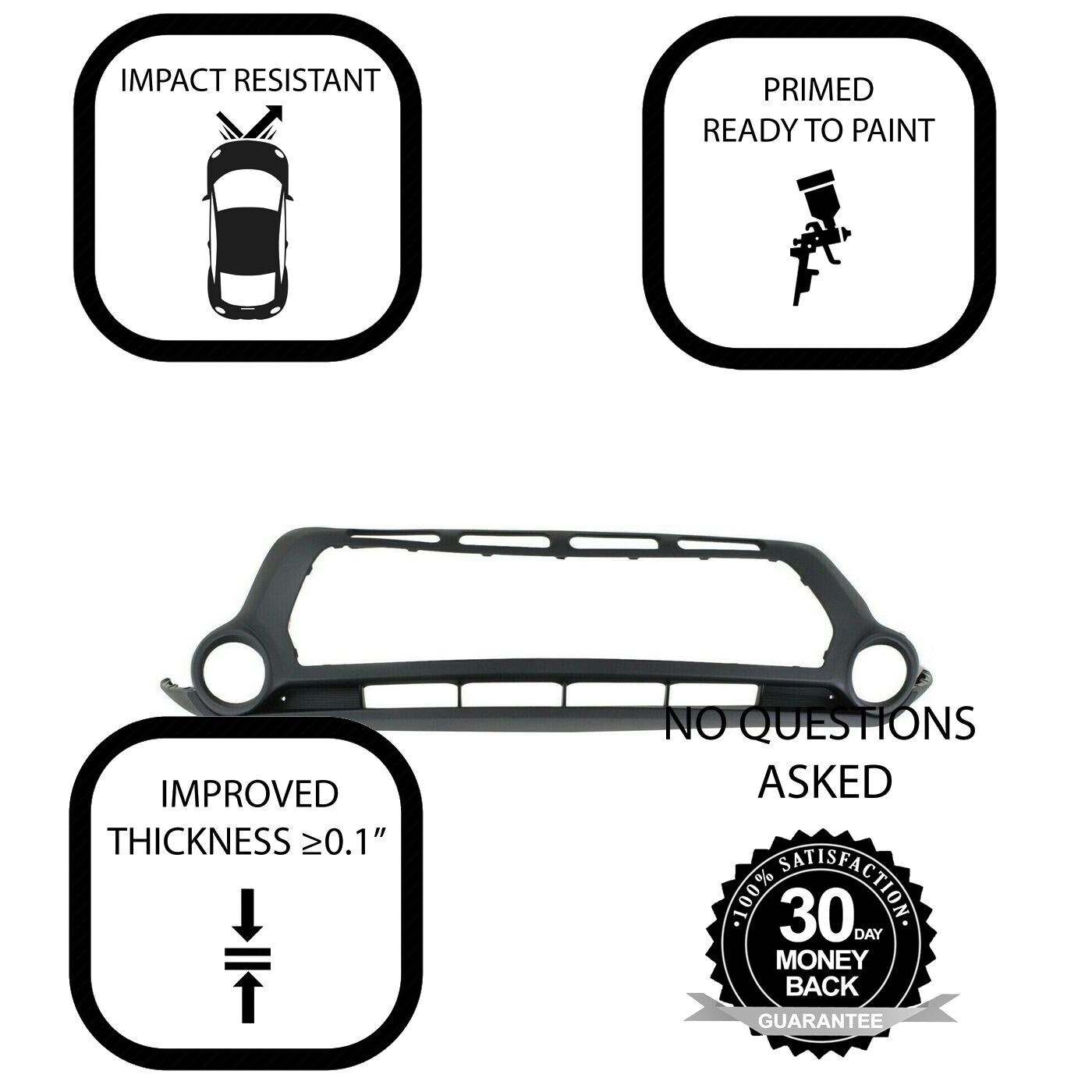 Front Lower Bumper Cover for 2014-2016 Kia Soul EX LX SX 86512B2000 ...