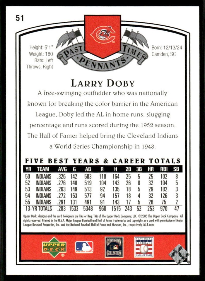 2005 UD Origins #111 Larry Doby | eBay