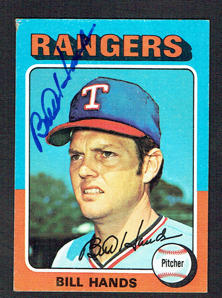 Bill Hands #412 signed autograph auto 1975 Topps MINI Baseball Trading ...