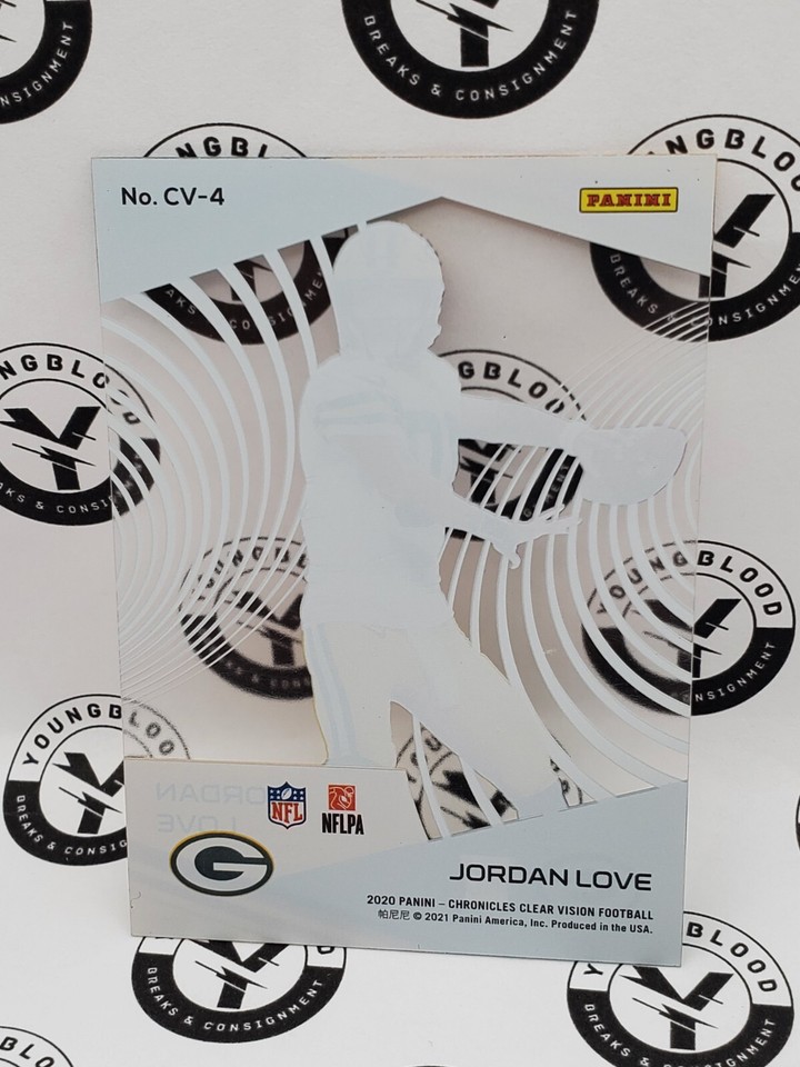 2020 Panini Chronicles Clear Vision Jordan Love Rookie Card RC #CV-4 ...