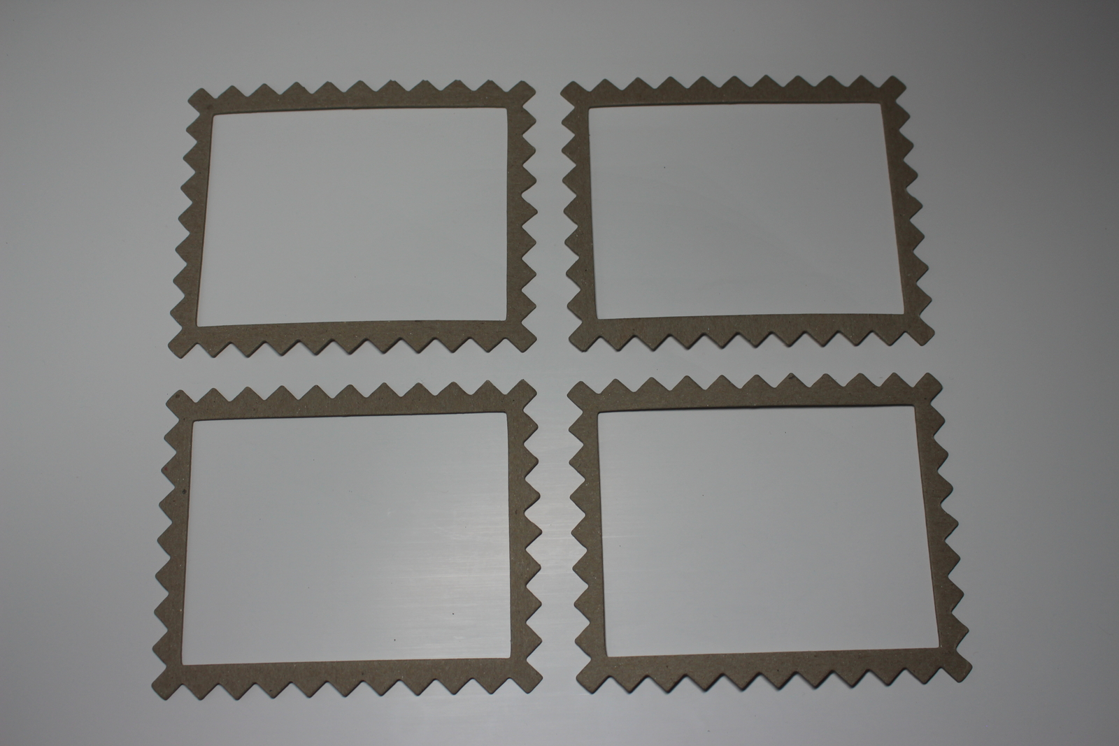 Zig Zag Rectangle Frame Bare Chipboard 4 Die Cuts A2 4 3/4" x 3 1/2" | eBay