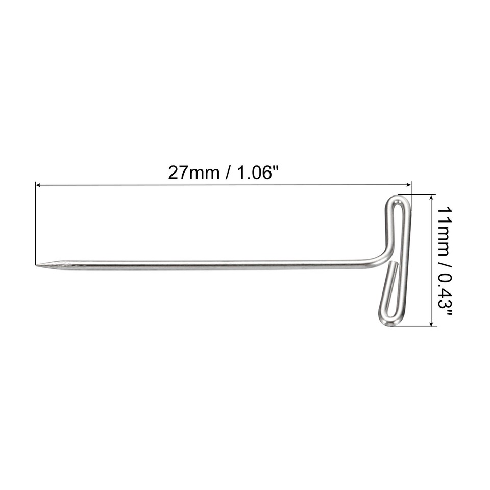 50Pcs T Pins Stainless Steel T-Pins 1 Inch Straight T-Pins Silver | eBay