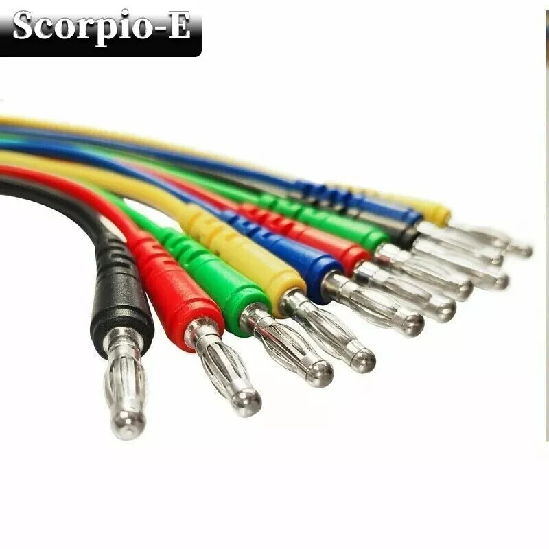 5PCS Double Ended 4mm Banana to Banana Plug Multimeter Test Lead 1M ...