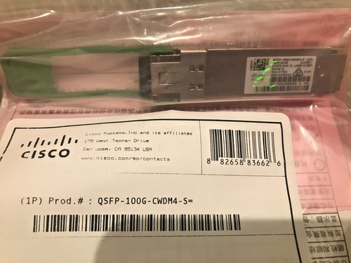 New Cisco QSFP-100G-CWDM4-S 10-3145-02 100GBASE CWDM4 QSFP Transceiver ...