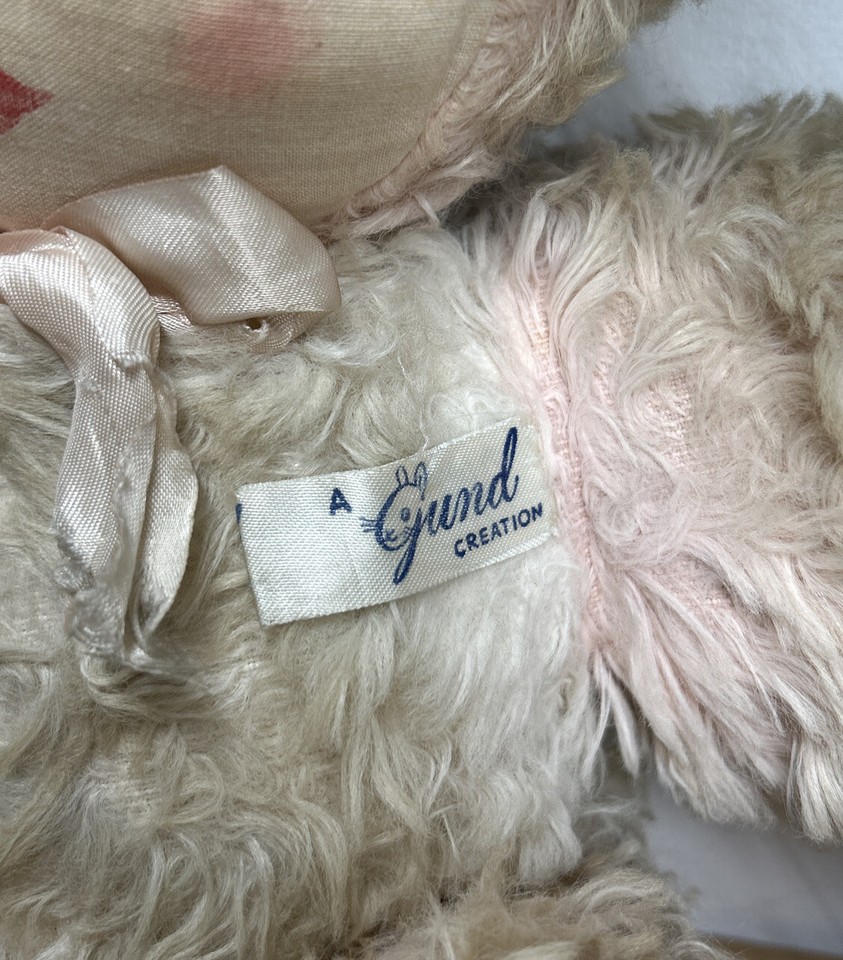 Vintage GUND Plush Painted Fabric Face Doll Rabbit Pink Bunny Girl 14 ...