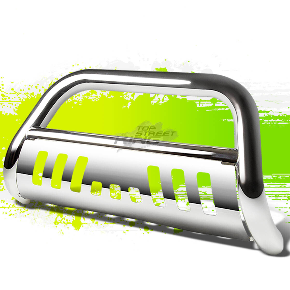 3"Polished Bull Bar Push Bumper Grille Guard for Ford Super Duty ...