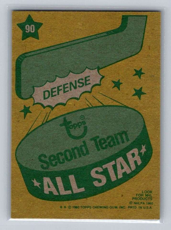1980-81 Topps Unscratched All-Star Hockey Card #90 Barry Beck - New ...