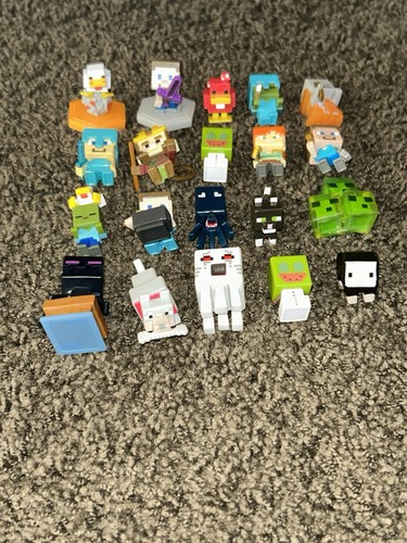 Lot of 20 Minecraft Mini Figures Assorted Variety 1" Minifigs ...