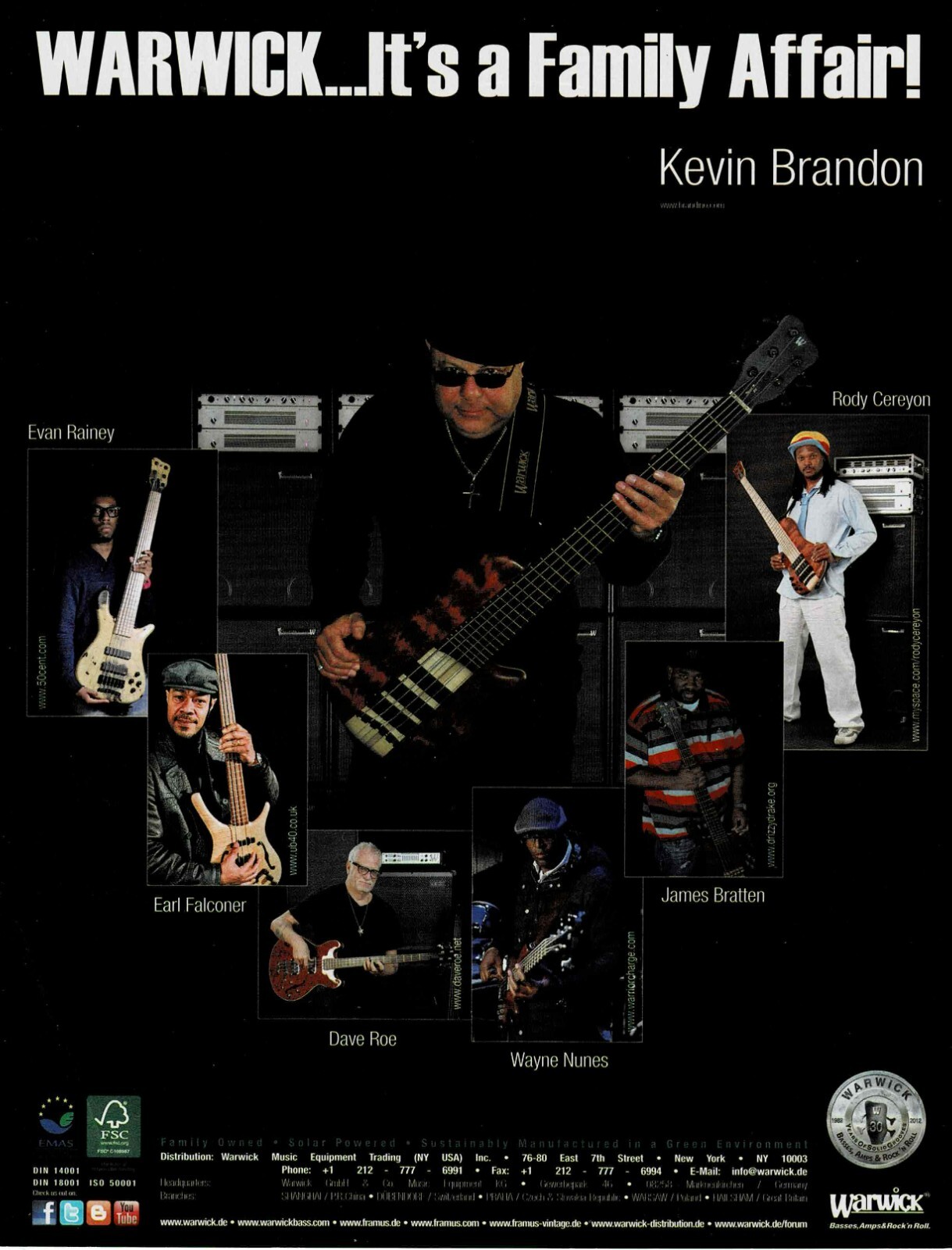 Brandon / Rainey / Falconer / Roe / Nunes - Warwick Guitars - 2012 ...