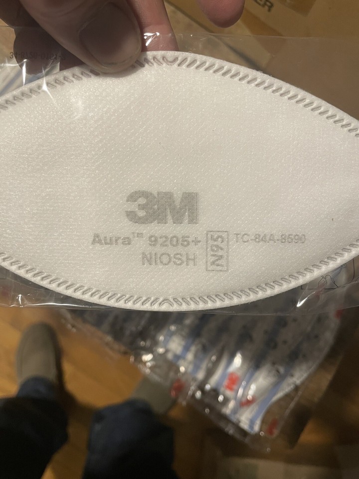 3M N95 Aura 9205+ 30 MASKS NIOSH Approved N95 Particulate Respirator ...