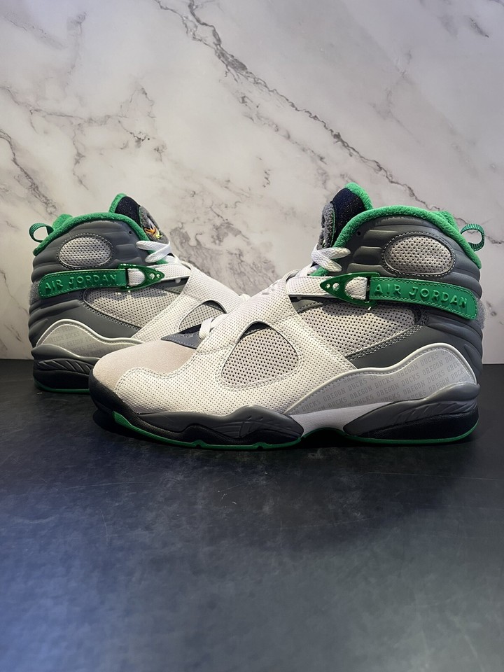 Nike Air Jordan Retro 8 University Of Oregon PE, ‘Pure Platinum’, Size ...