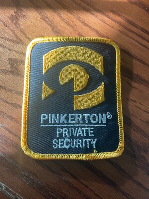 Pinkerton Private Security Patch Hook & Iron-On Repro - New | eBay