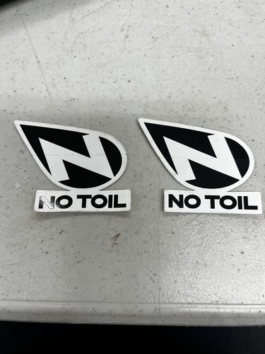 NO TOIL AIR FILETR STICKERS 2PK EMBLEM WHITE & BLACK NEW | eBay
