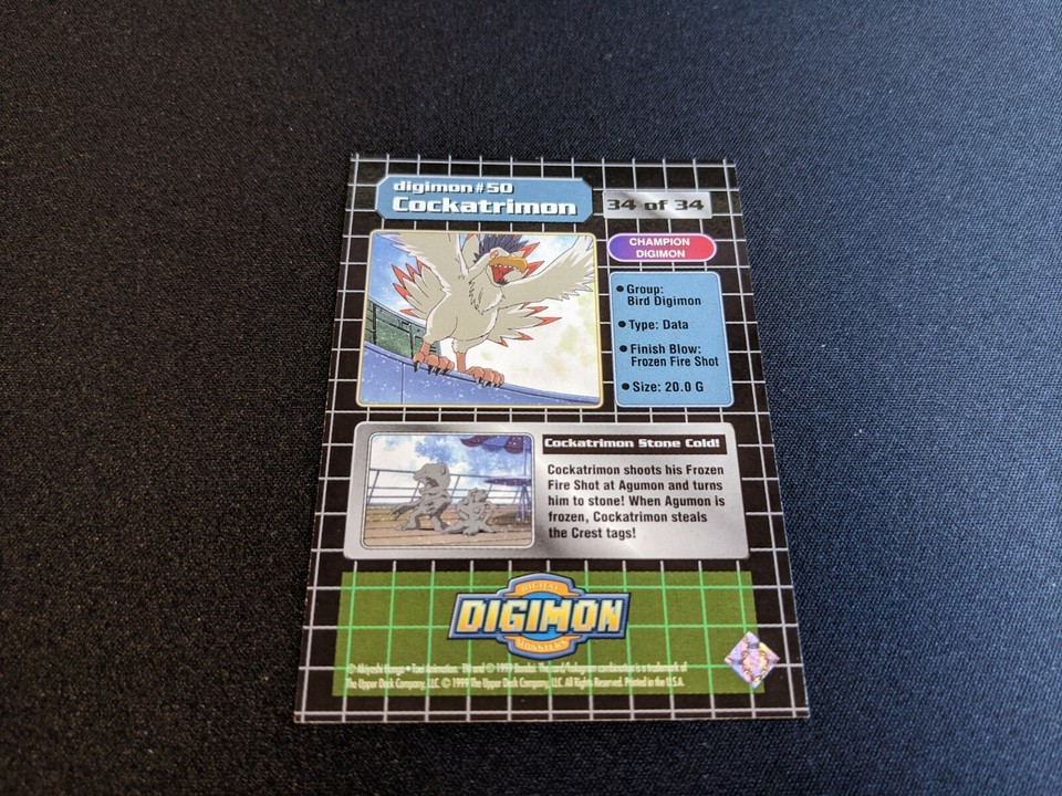 Digimon Animated Series Trading Card Exclusive Preview Cockatrimon Holo ...