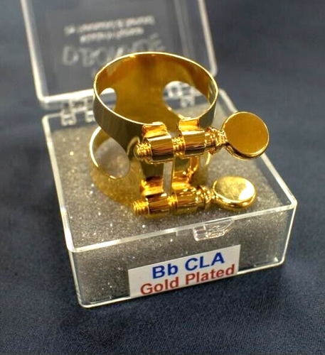 D.BONADE Bb Clarinet ligature Nomal (non inverted) Gold plate 2250G ...