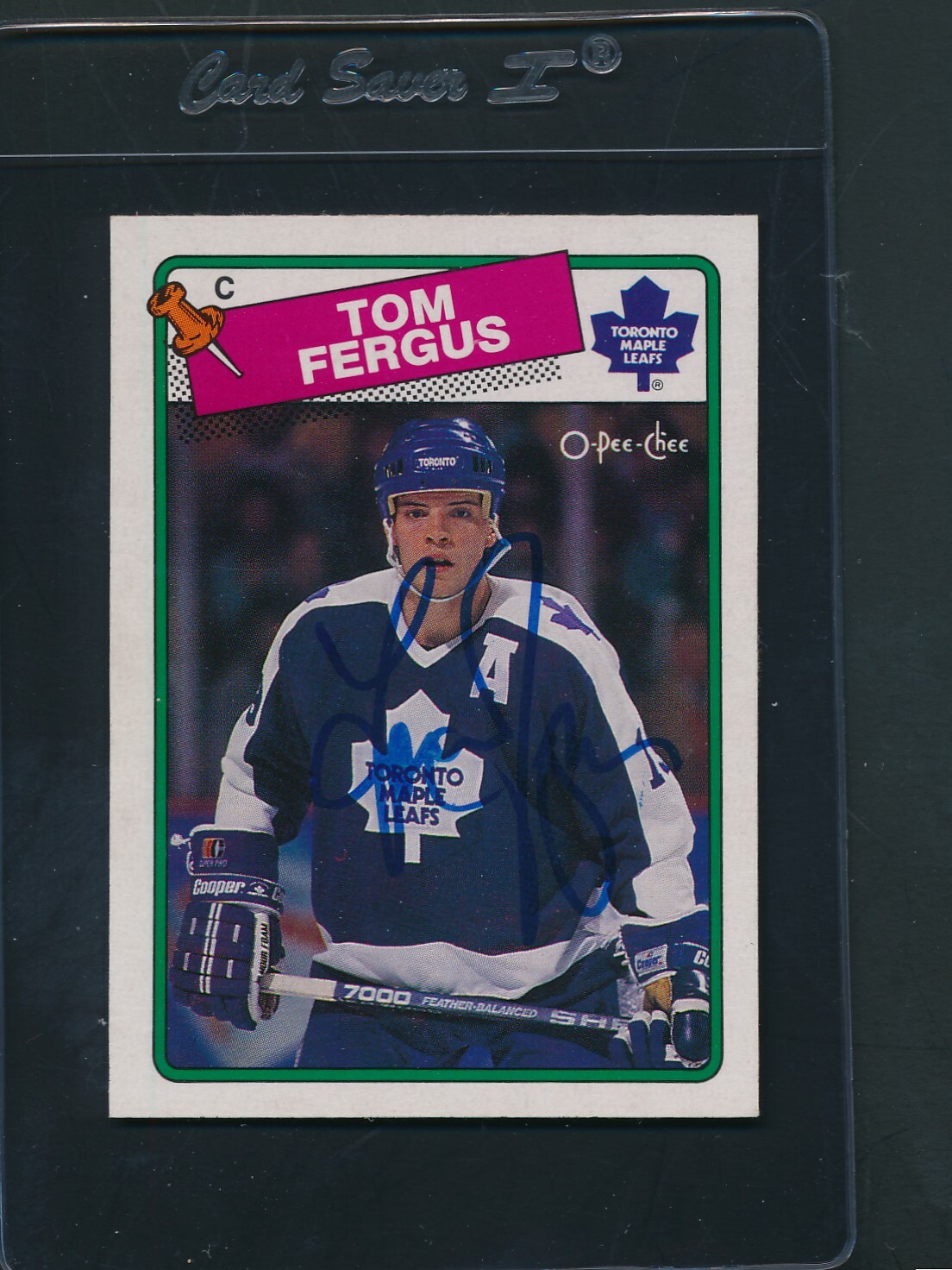 1988/89 O-Pee-Chee #214 Tom Fergus Maple Leafs Signed Auto *C1451 | eBay