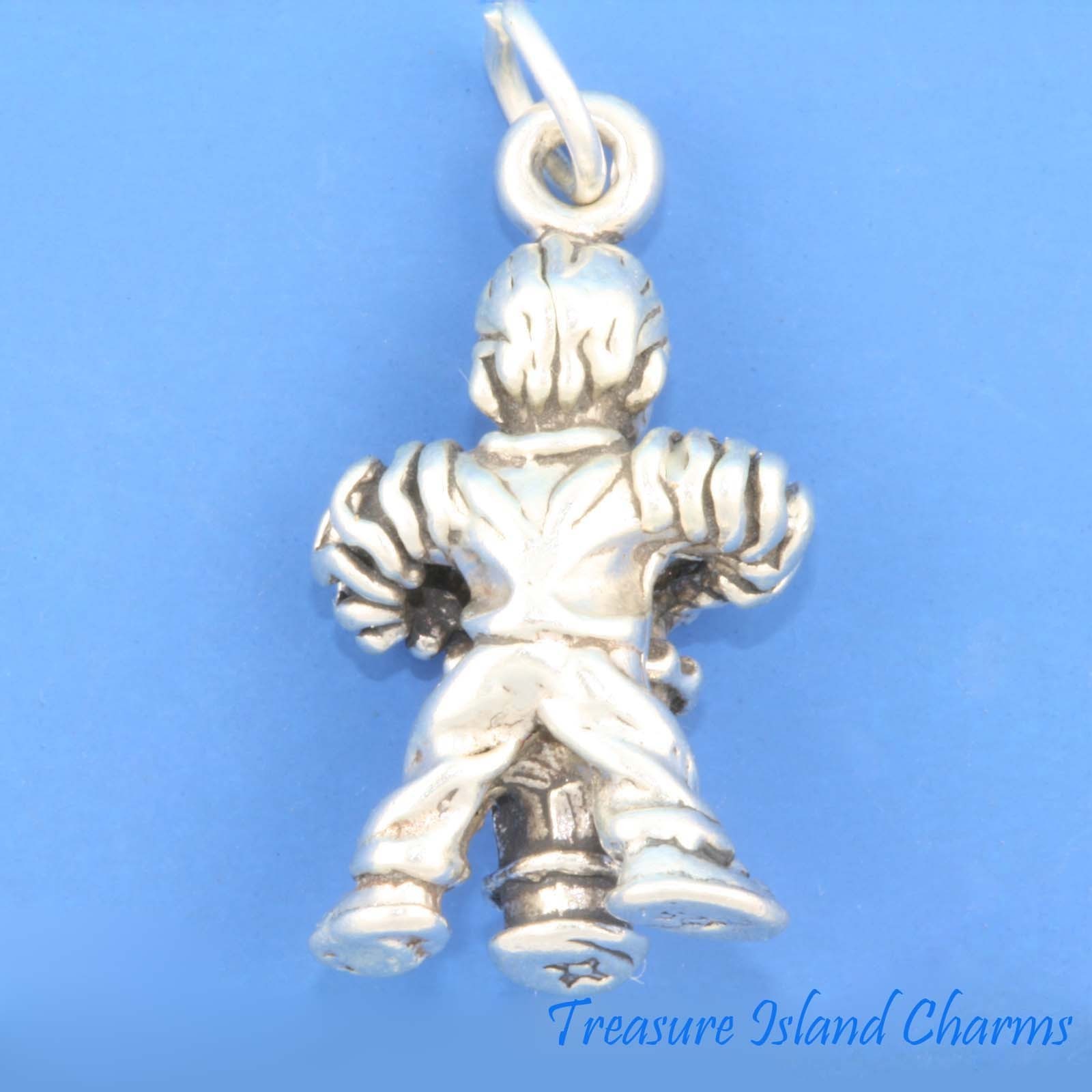 Boy on Conga Drum Mambo Cuban Drummer Music 3D 925 Solid Sterling ...